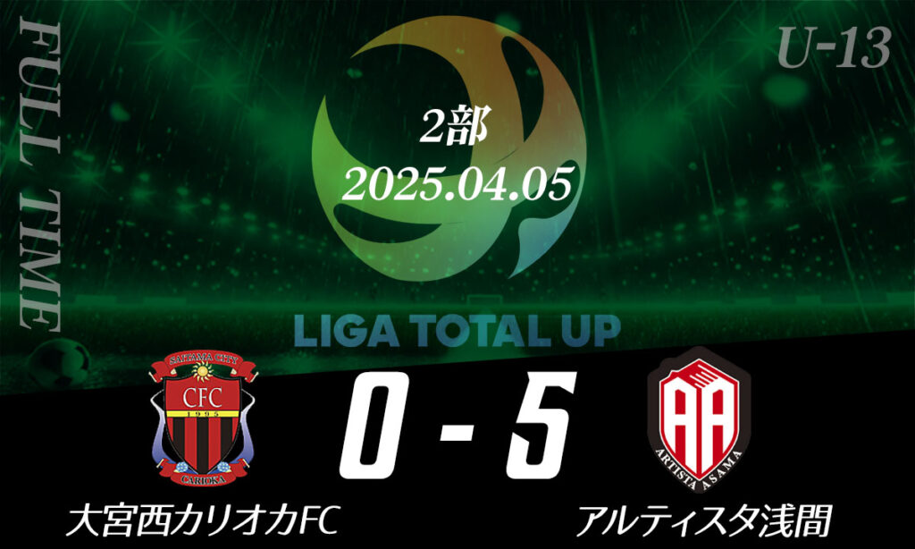 大宮西カリオカFC vs アルティスタ浅間 | LIGA TOTAL UP